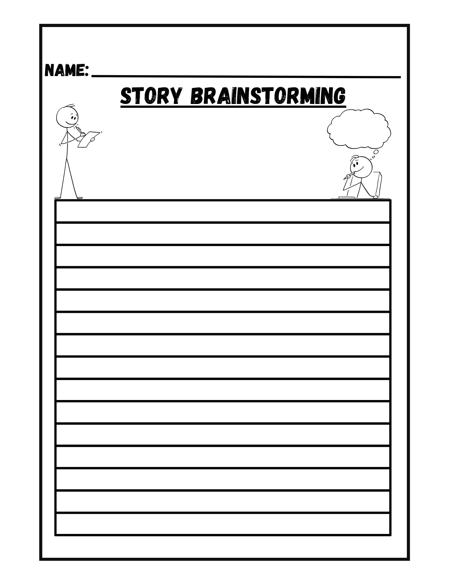 Creative Writing Brainstorming for Kids Worksheets for Kids Writing ...