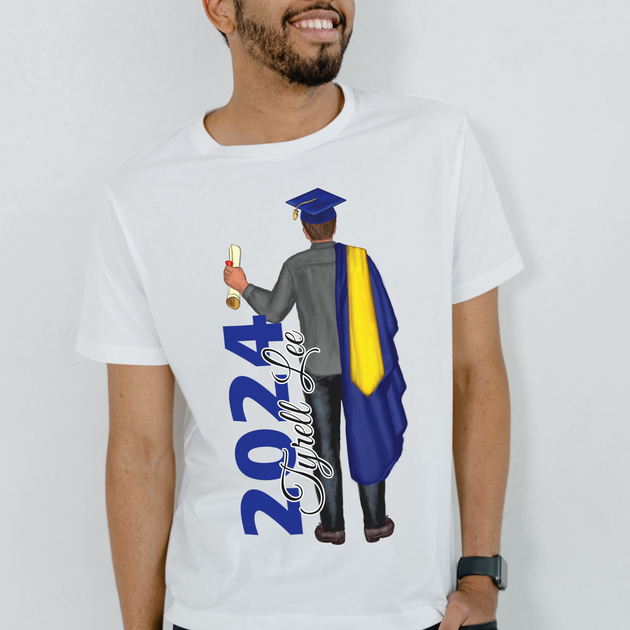 Custom Digital Image | Clipart | Personalized Guy Graduate W/ Name and ...