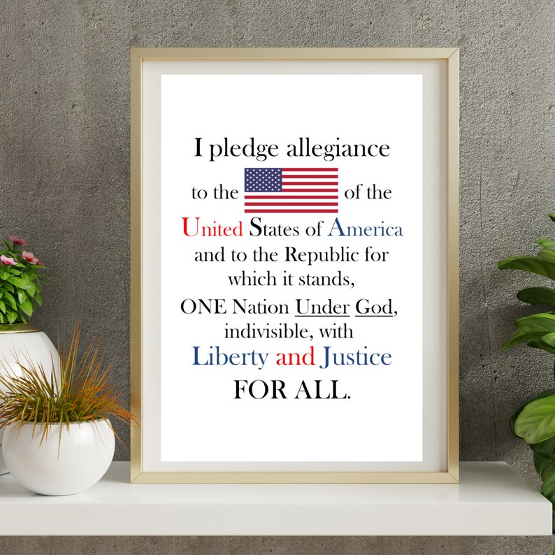 USA Pledge of Allegiance Clipart and Printable Downloads - 5 Download ...