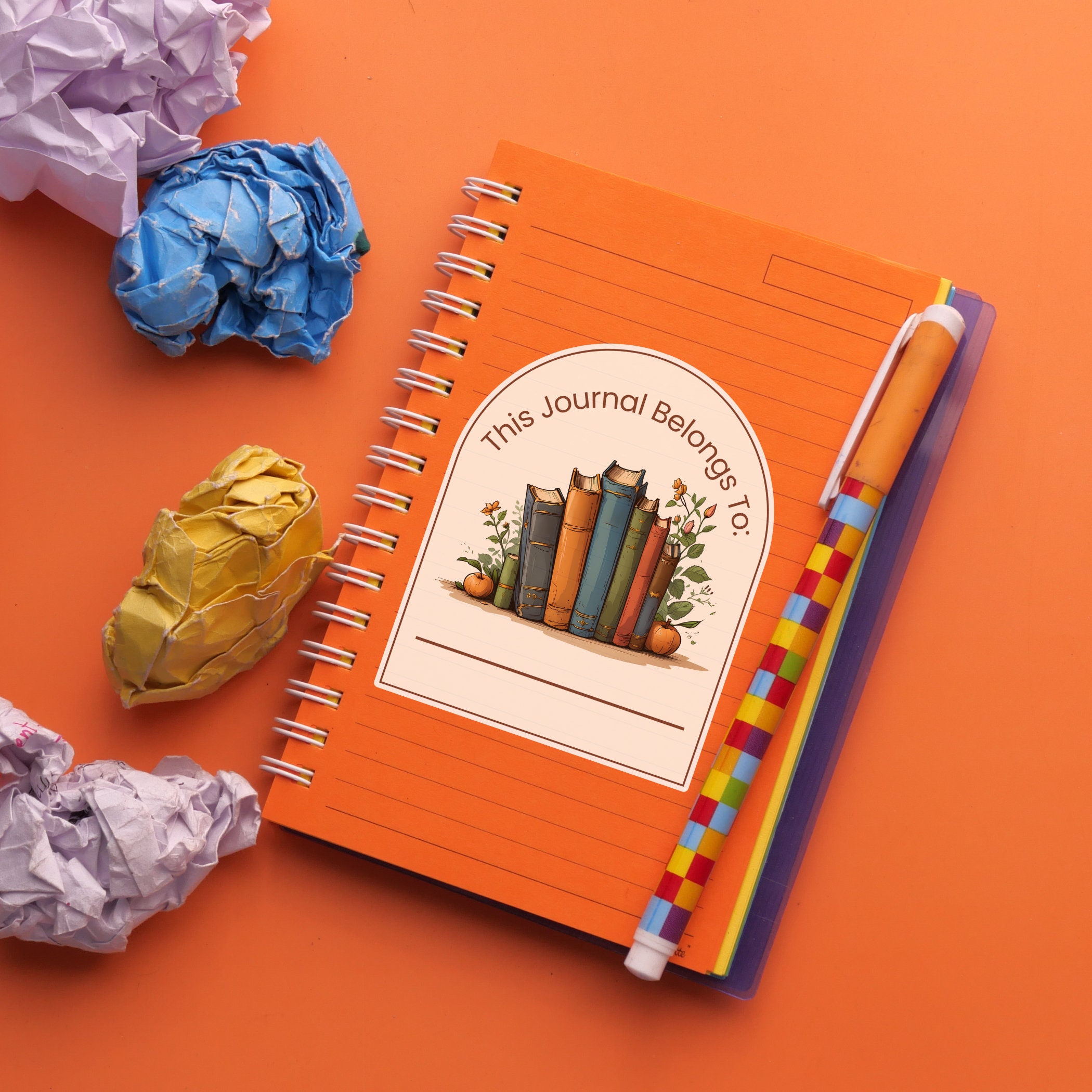 Digital Image | Printable Labels - This Journal Belongs to - Watercolor ...