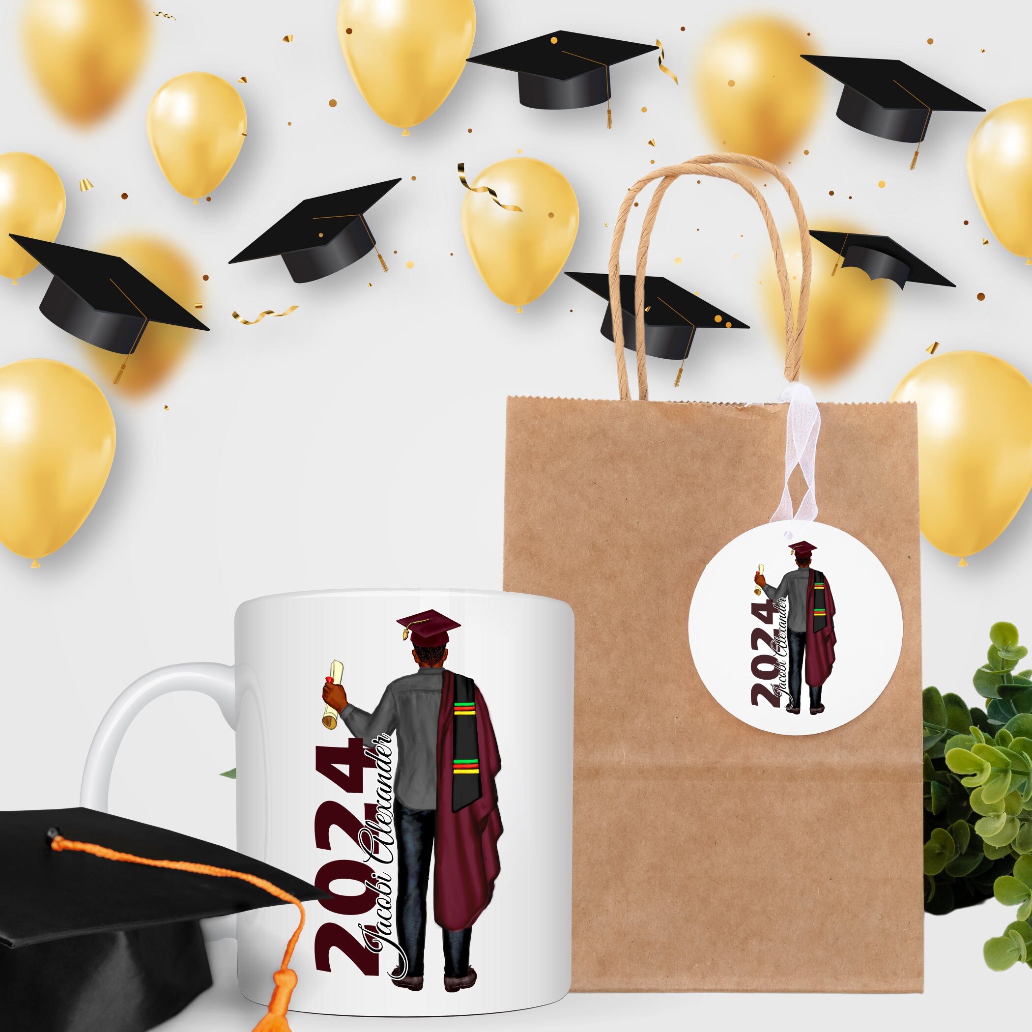 Custom Digital Image | Clipart | Personalized Guy Graduate W/ Name and ...