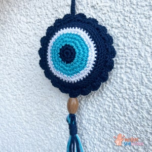 Crochet Pattern Evil Eye, Amigurumi Tutorial PDF Pattern, Evil Eye Wall ...