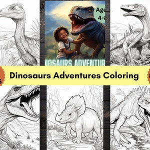 Dinosaurs Adventures Coloring Book – A Children's Book Where ...