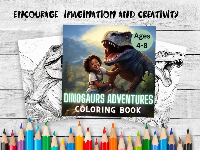 Dinosaurs Adventures Coloring Book – A Children's Book Where ...