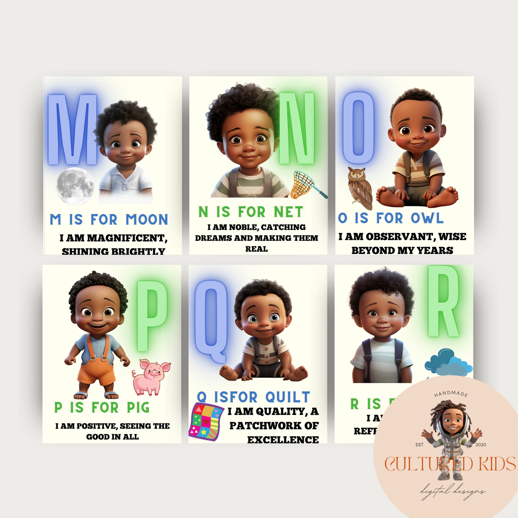 Laminated African American Toddler Flash Cards Toddler Kids Learning ...