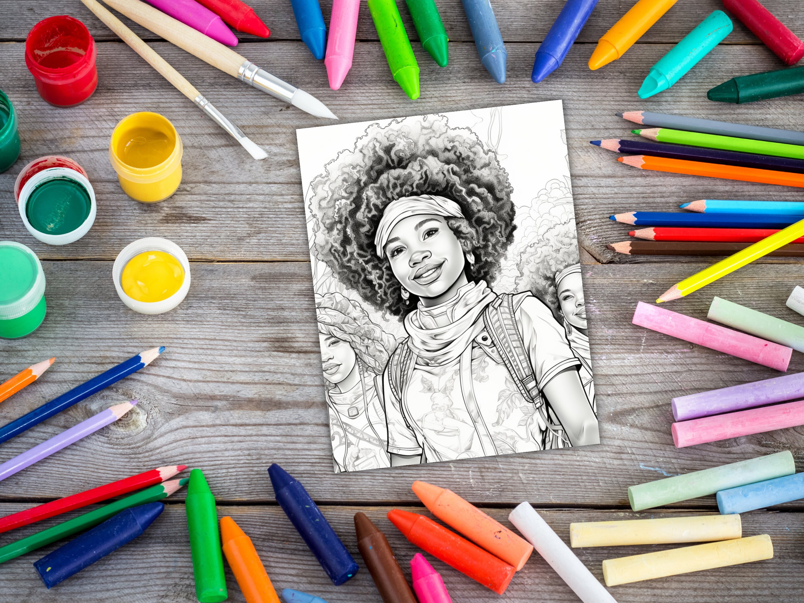 Empower Her Coloring Book for African American Girls, Coloring Book for ...