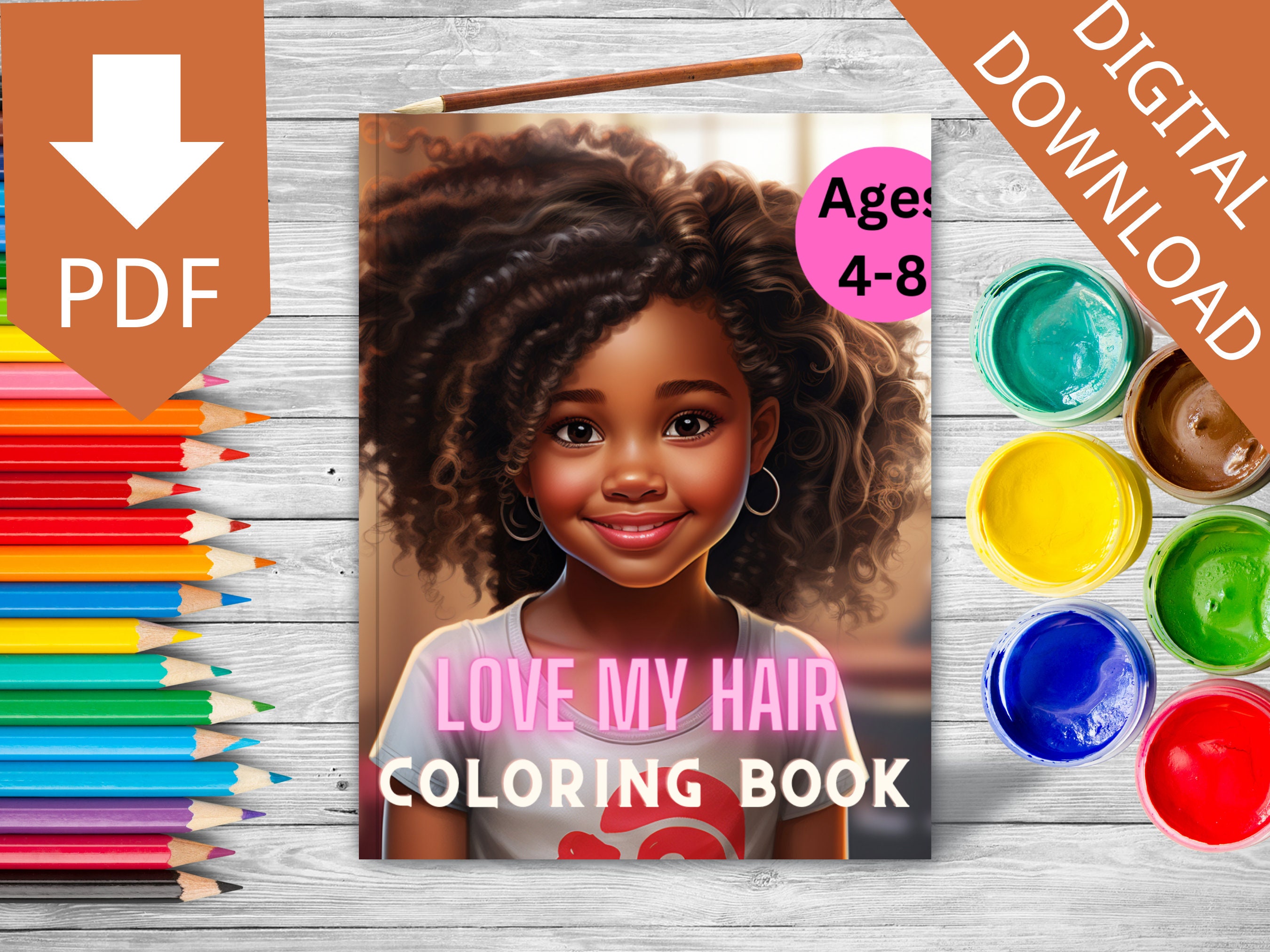 Empower Her Coloring Book for African American Girls, Coloring Book for ...
