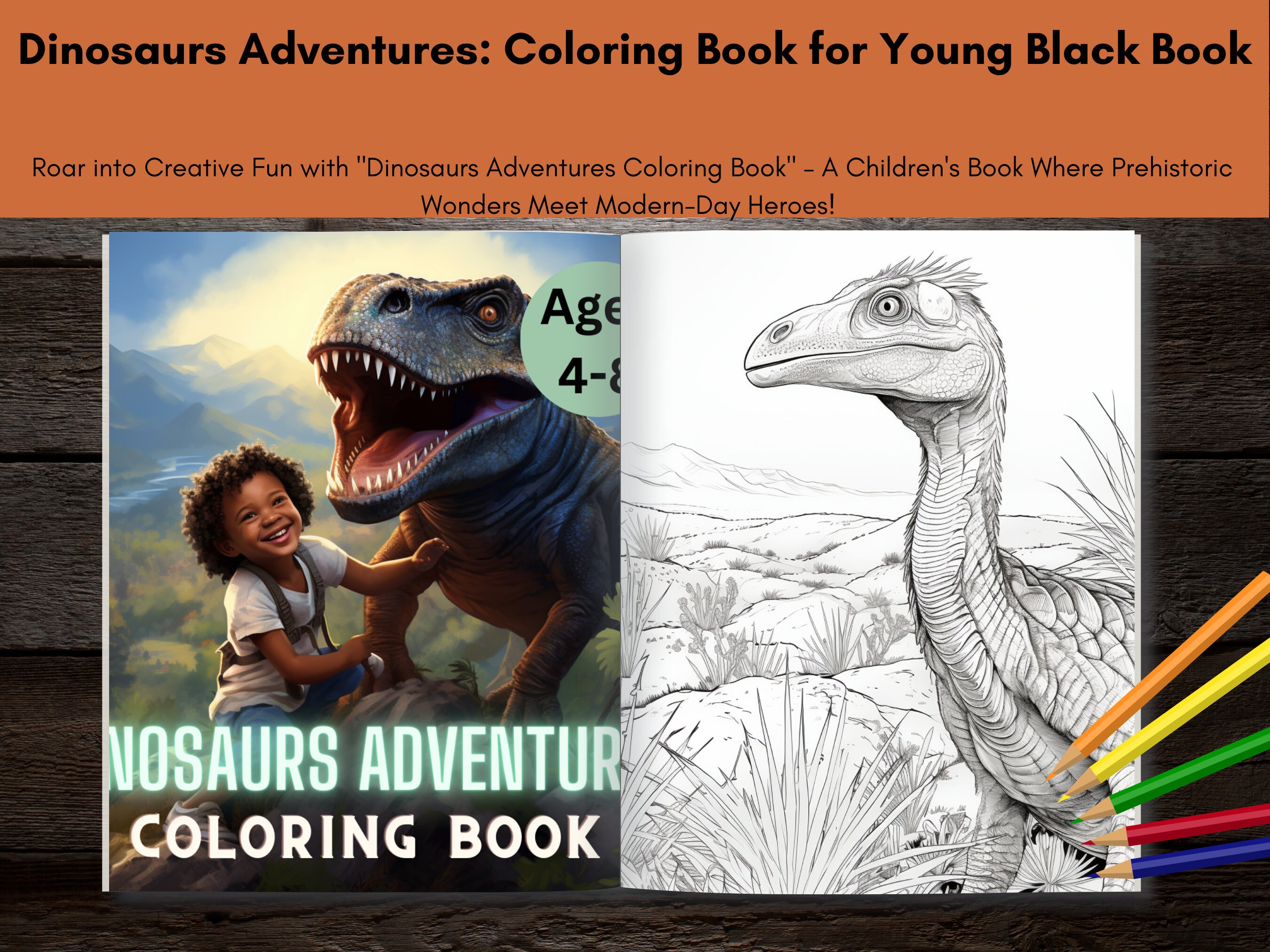 Dinosaurs Adventures Coloring Book – A Children's Book Where ...