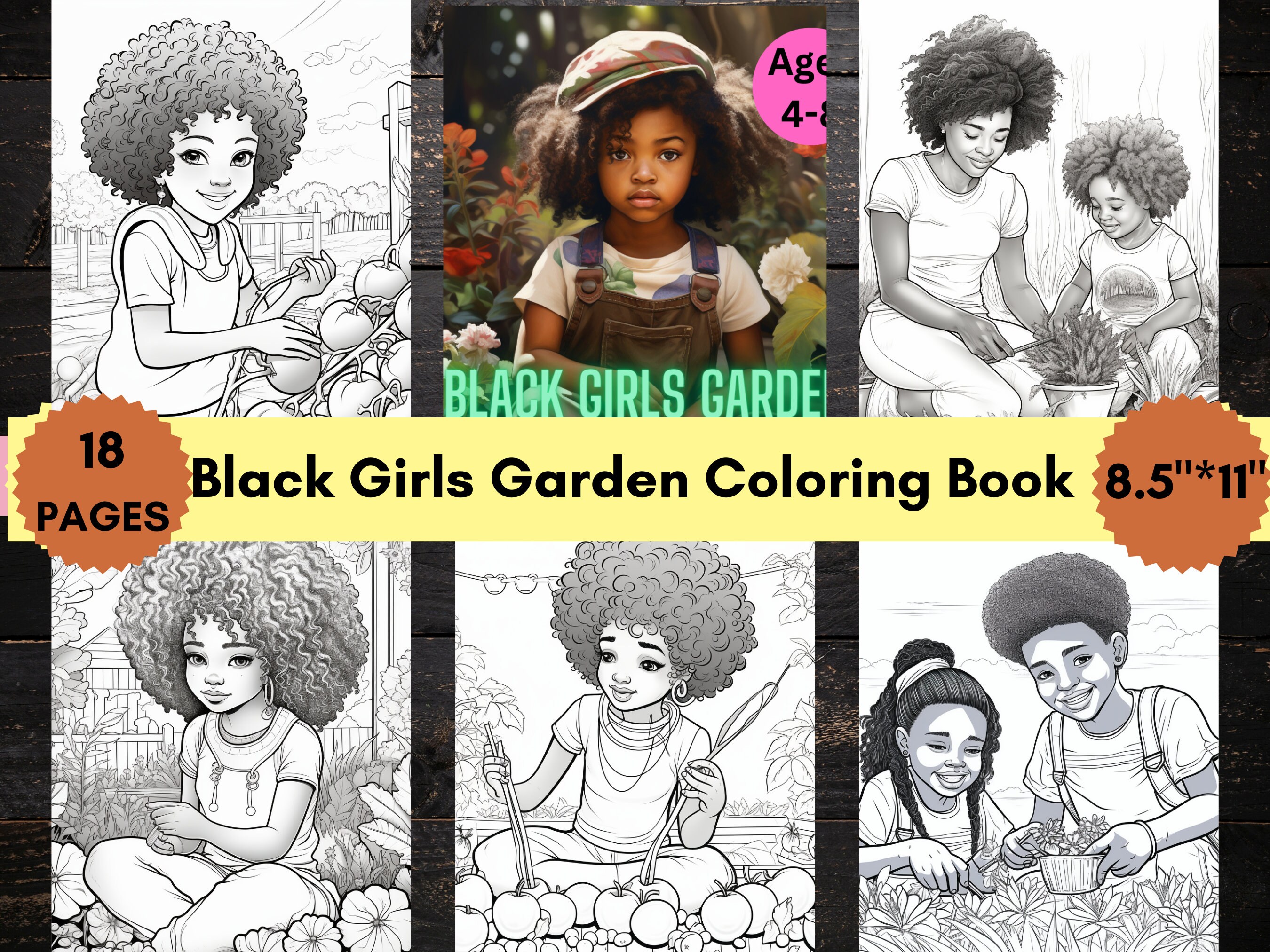 Empowerment Through Nature: Coloring for Young Black Girls, Coloring ...