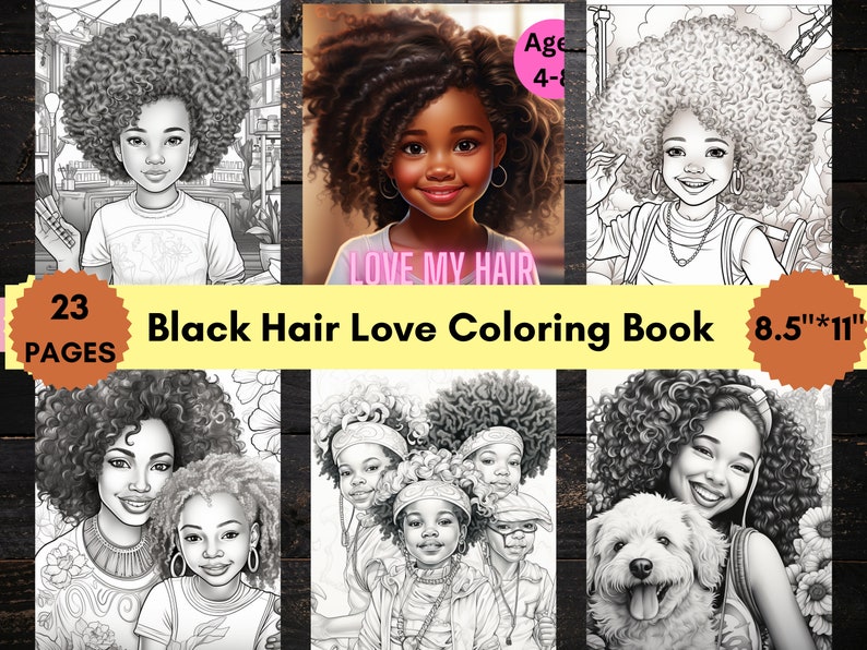 Empower Her Coloring Book for African American Girls, Coloring Book for ...