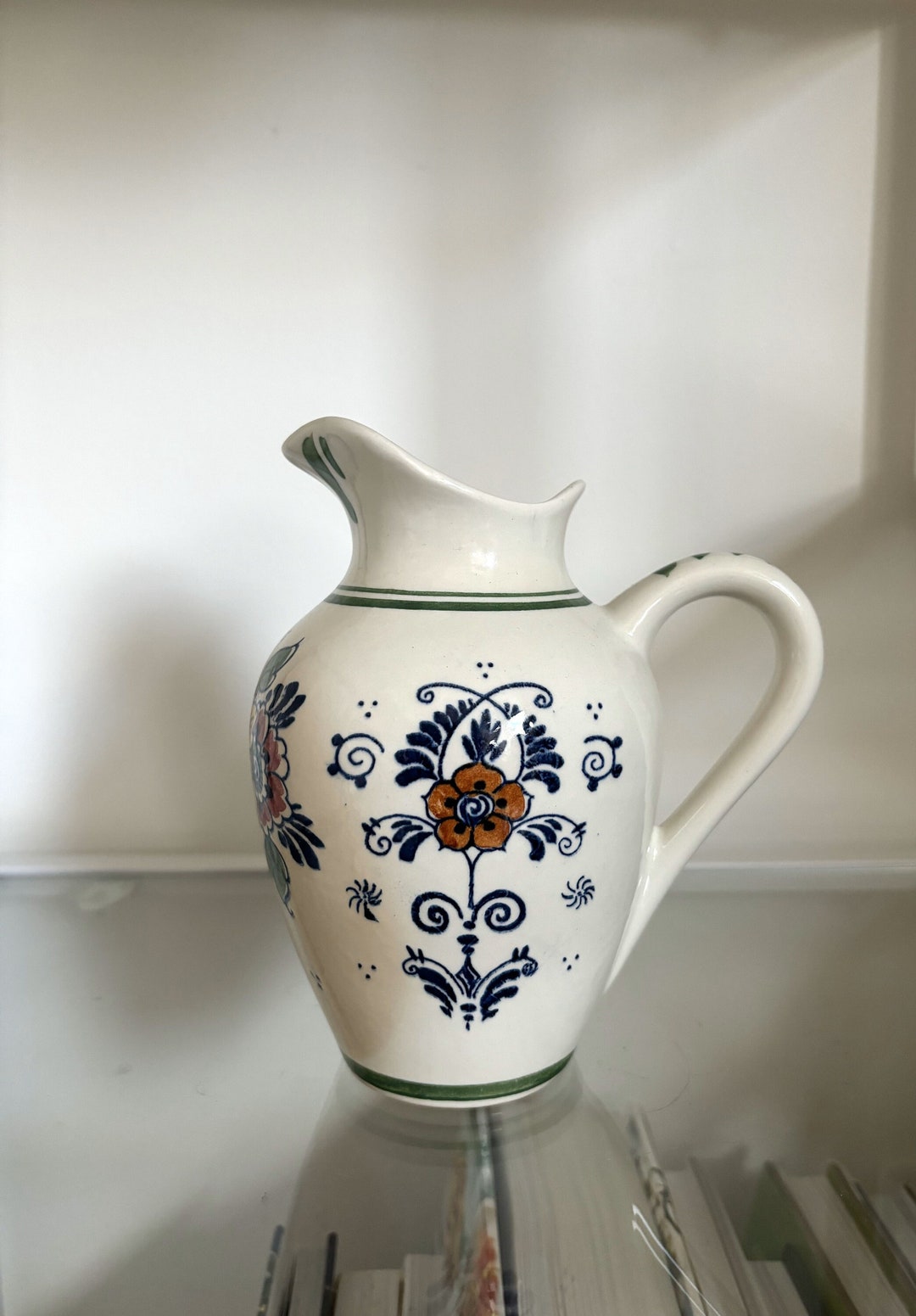Vintage Delft Polychrome Pitcher Jug, Made in Holland - Etsy