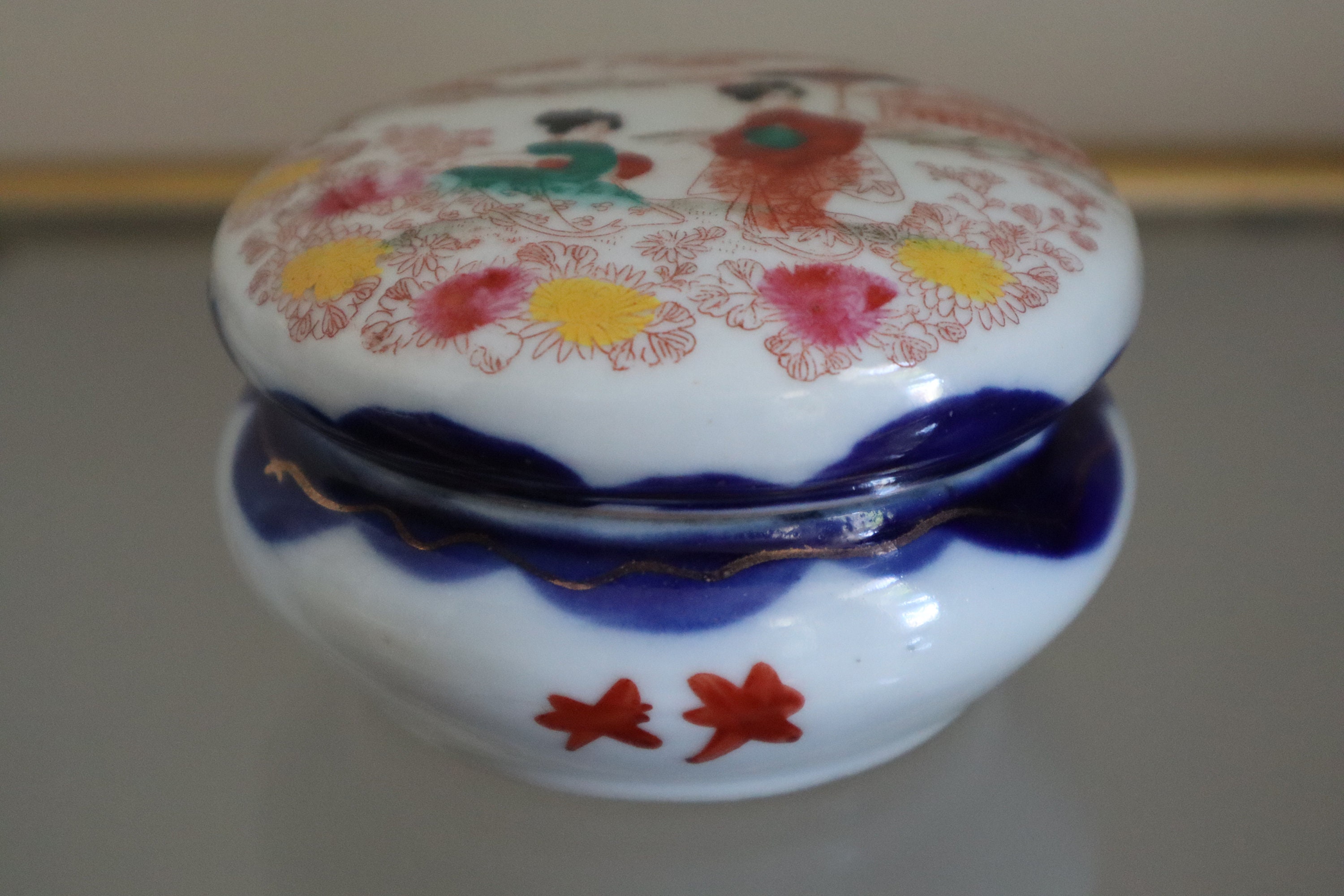 RARE Antique Nippon Geisha Ware Japanese Powder Jar - Etsy