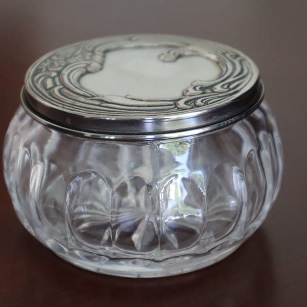 Antique Powder Jar - Etsy