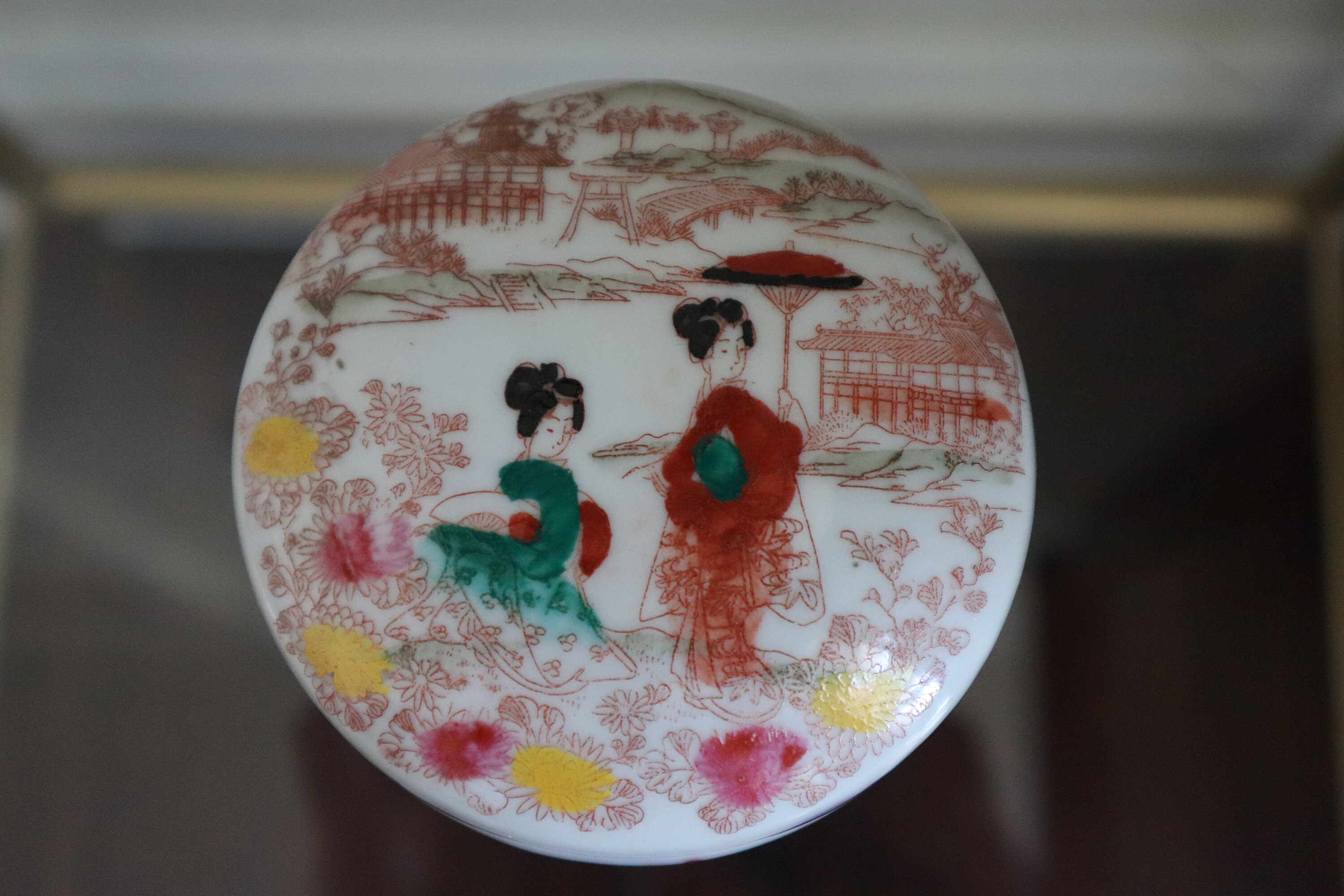 RARE Antique Nippon Geisha Ware Japanese Powder Jar - Etsy
