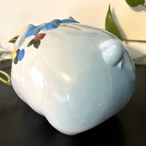 Vintage Ceramic Anthropomorphic Pig Bank, Pig With Flower Wreath and ...