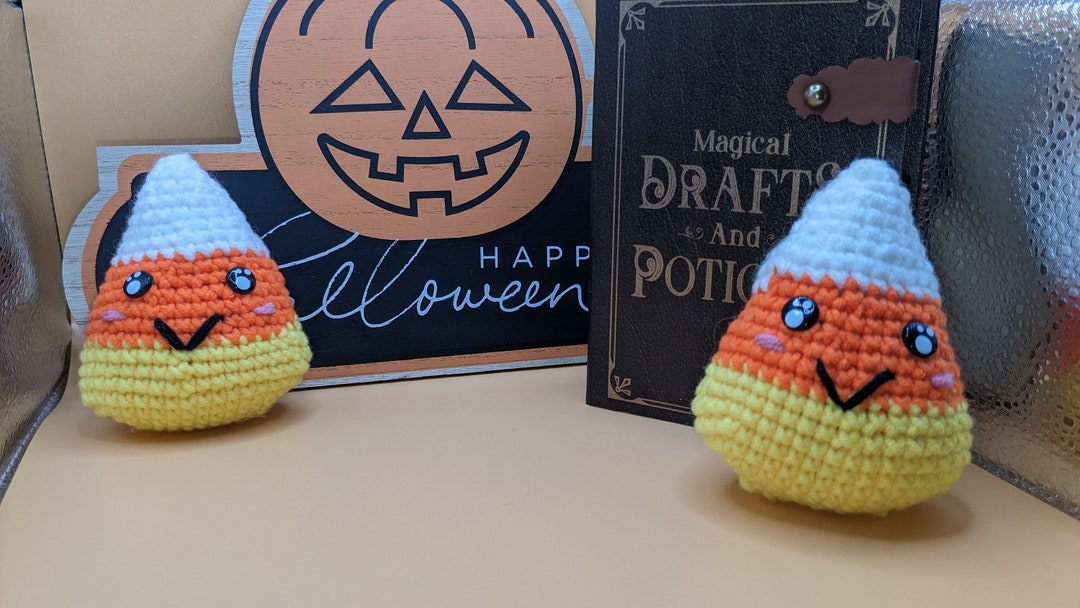 Candy Corn Crochet Amigurumi Candy Corn Plush-halloween - Etsy