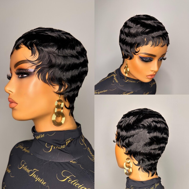 SASSY EXCLUSIVE Pixie Wig Melanie | Finger Wave Pixie Wig | Short Pixie ...