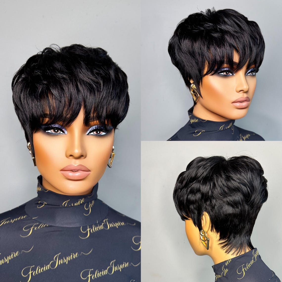 SOFT FEATHERED Pixie Wig | Short Razor Cut Wigs for Black Women ...