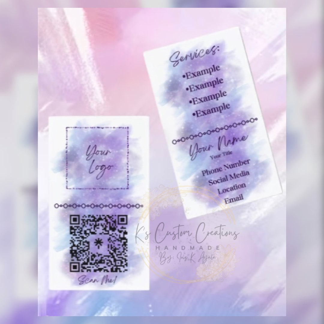 Purple Stain Business Cards - Etsy