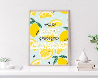 When Life Gives You Lemons PRINTABLE Digital Download - Etsy