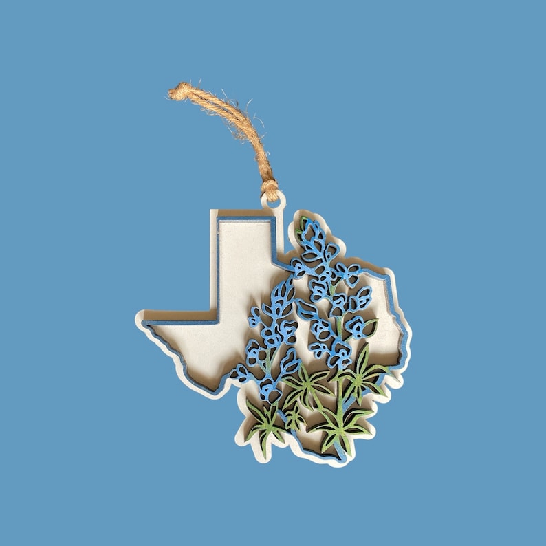 Texas Bluebonnet Ornament / Charm - Etsy