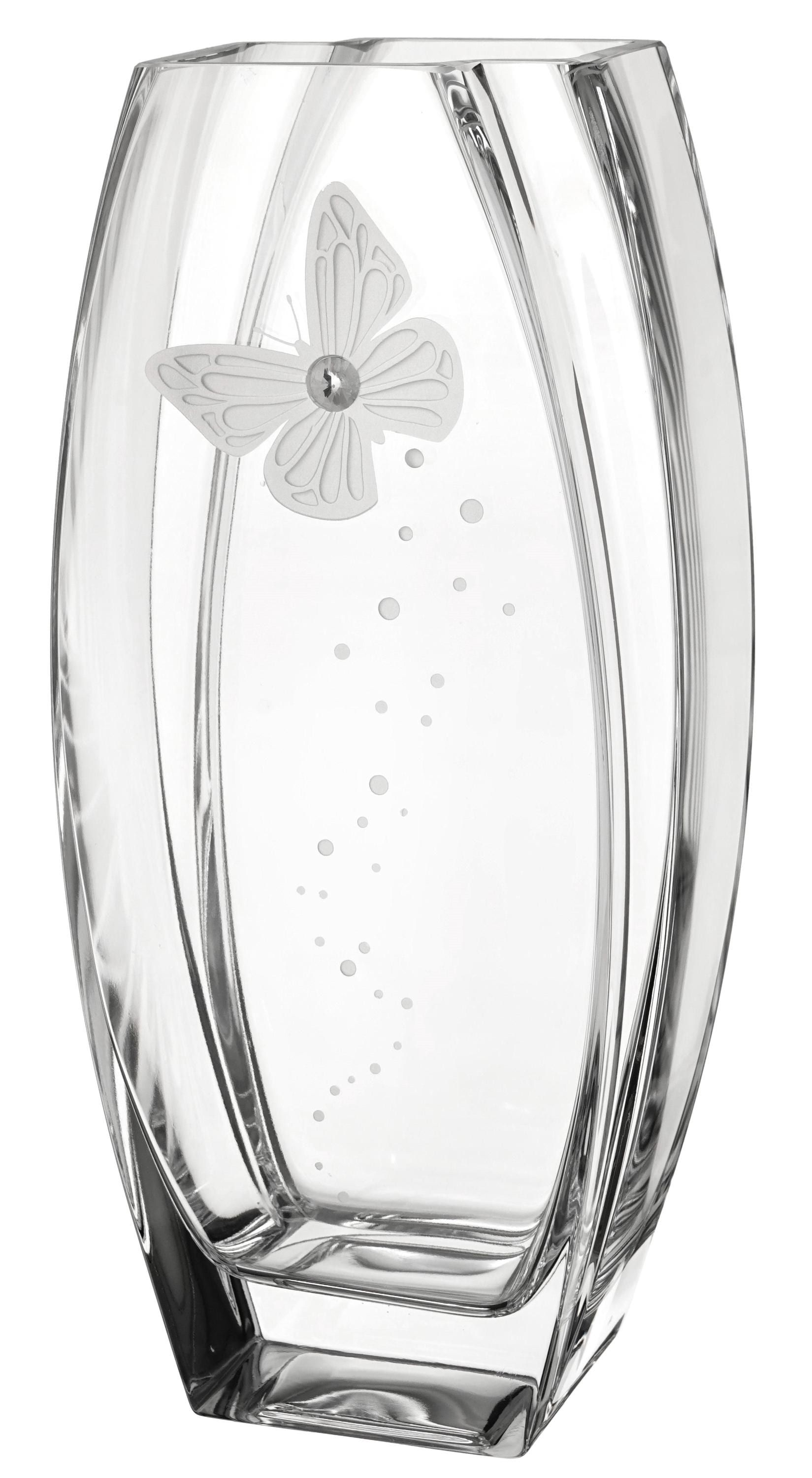 Butterfly Vase - Luxury Hand Blown Glass Vase - Crystal From Swarovski ...
