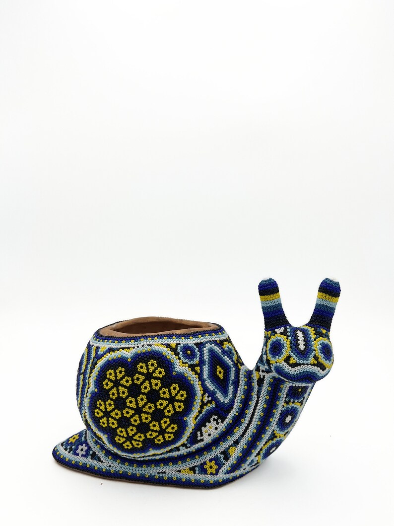 Indoor Huichol Snail Flower Pot - Etsy
