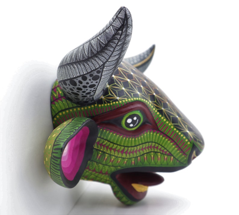 Green Bull Head - Etsy