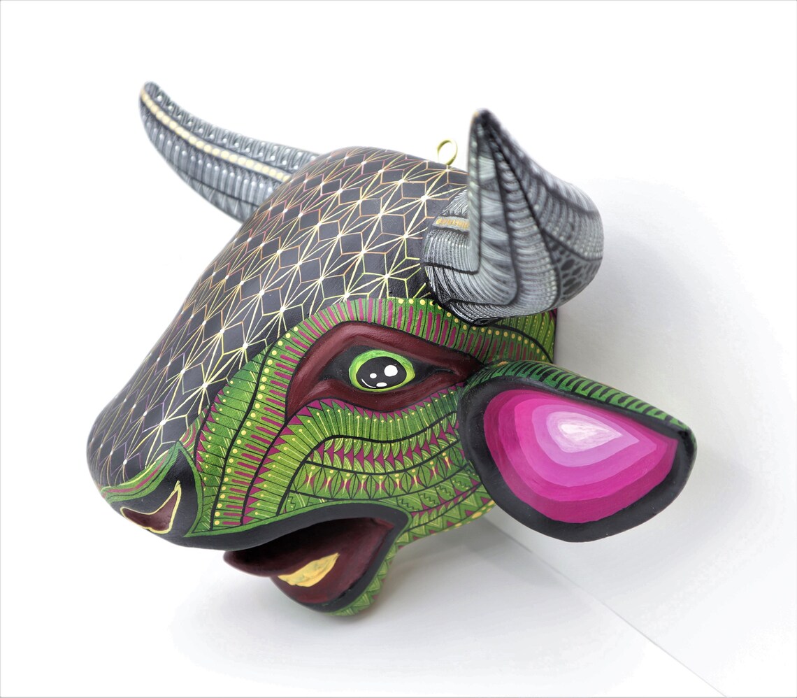Green Bull Head - Etsy
