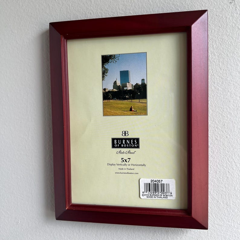 Vintage 5x7 Burnes of Boston Wood Photo Frame, Beveled | Wall Mount or ...
