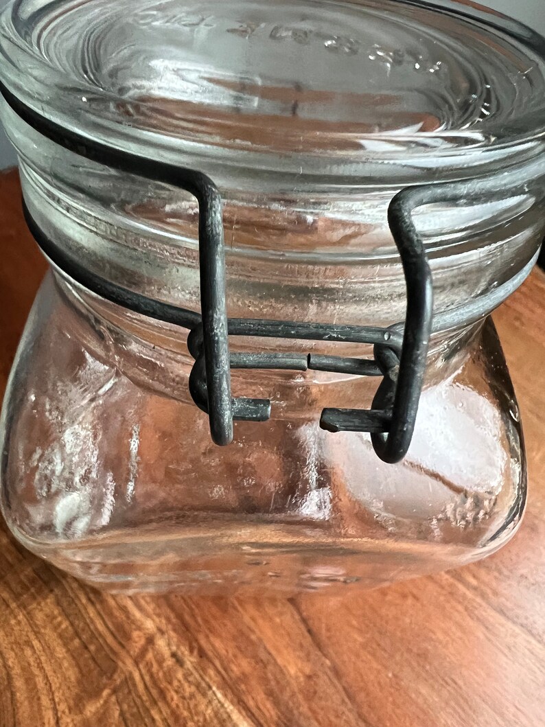 Vintage Glass Hermetic Seal Canister, Farm Scene Chickens, Ducks ...