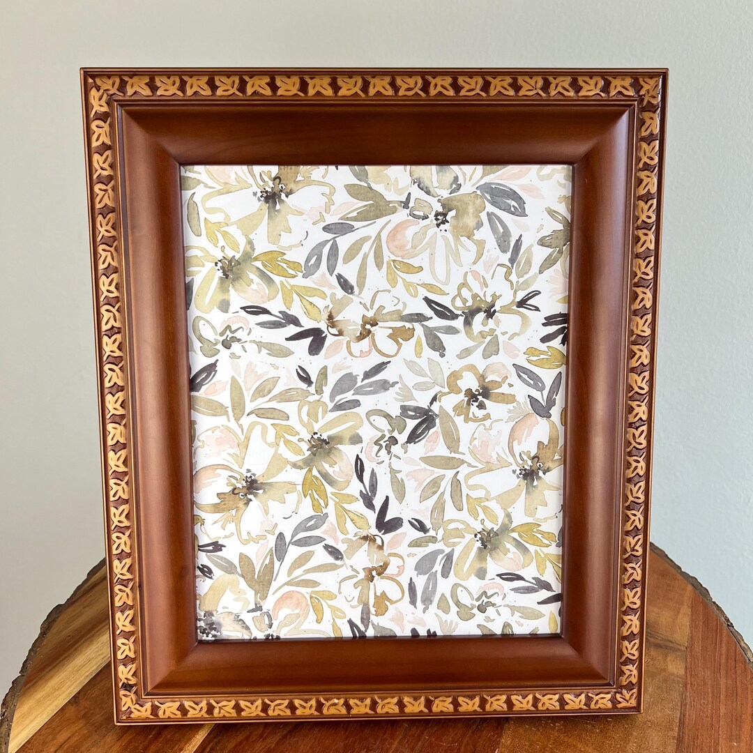 Vintage 8x10 'rare Woods' Picture Frame Carved Leaves Border Two-tone ...