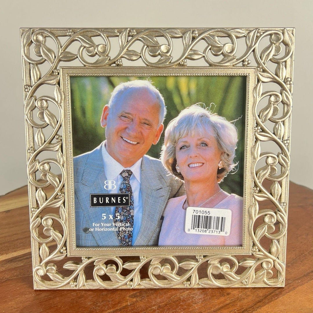 Vintage 5x5 Burnes of Boston Gold Picture Frame Open Weave Cut-out ...