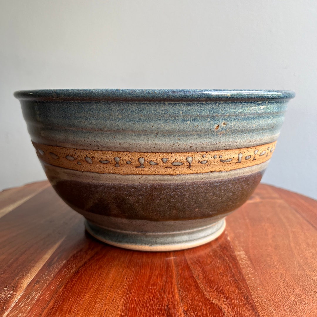 Vintage Jon Graham Studio Art Pottery Bowl 9-1/4 Handthrown Stoneware ...