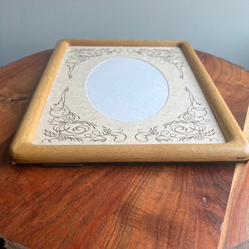 Vintage 8x10 Light Wood Photo Frame Rounded Corners Removable ...