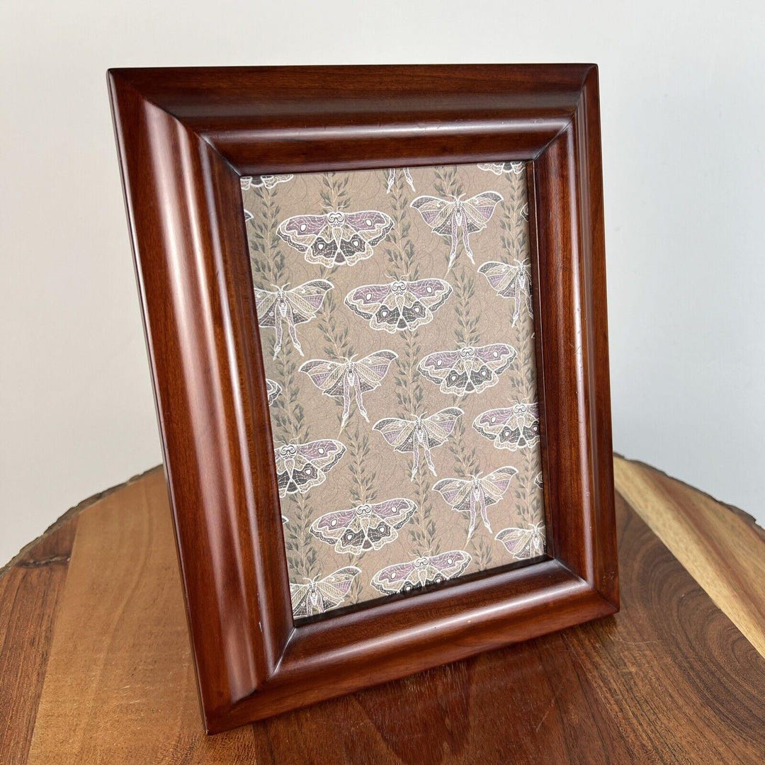 Vintage 5x7 Wood Picture Frame With Wood Backing, Thailand Tabletop or ...