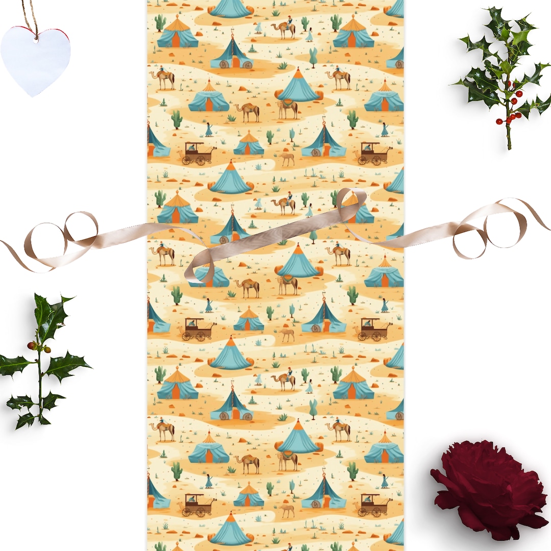 Oriental Arabic Wrapping Paper Desert Pattern Wrapping Paper - Elevate ...