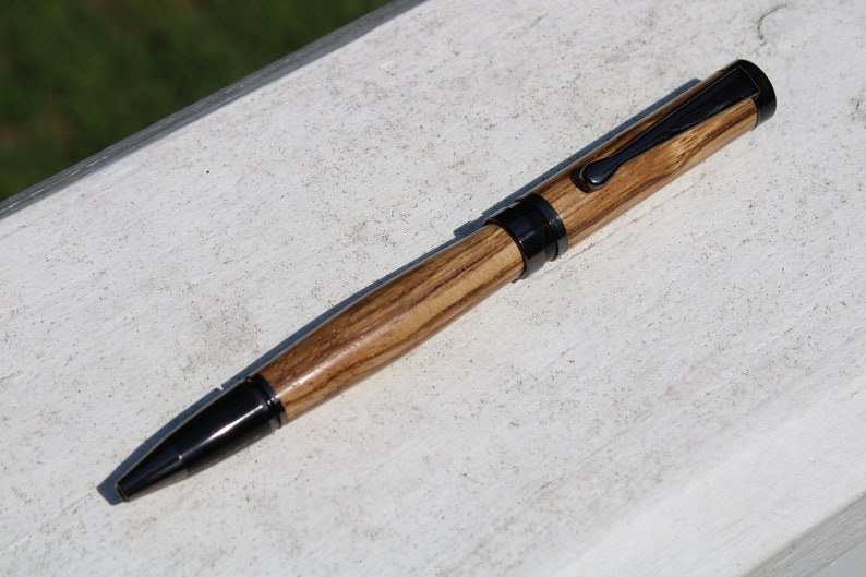 Zebrawood & Gunmetal Classic Twist Pen - Handmade on Lathe - Etsy