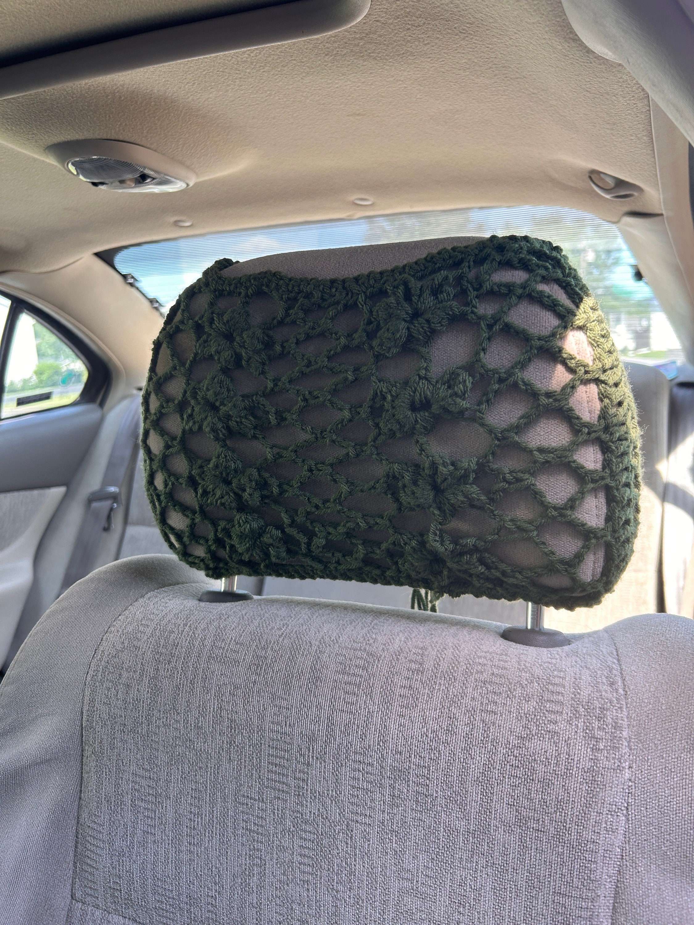 Crochet Car Headrest Cover - Etsy