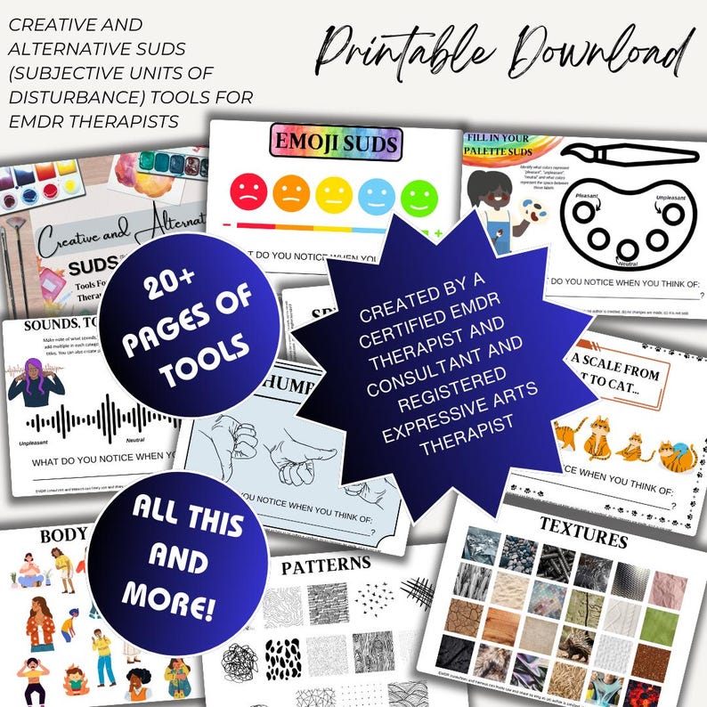 EMDR Worksheets: Creative SUDS (subjective Units of Disturbance) Tools ...