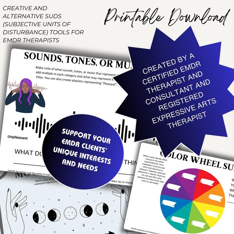 EMDR Worksheets: Creative SUDS (subjective Units of Disturbance) Tools ...