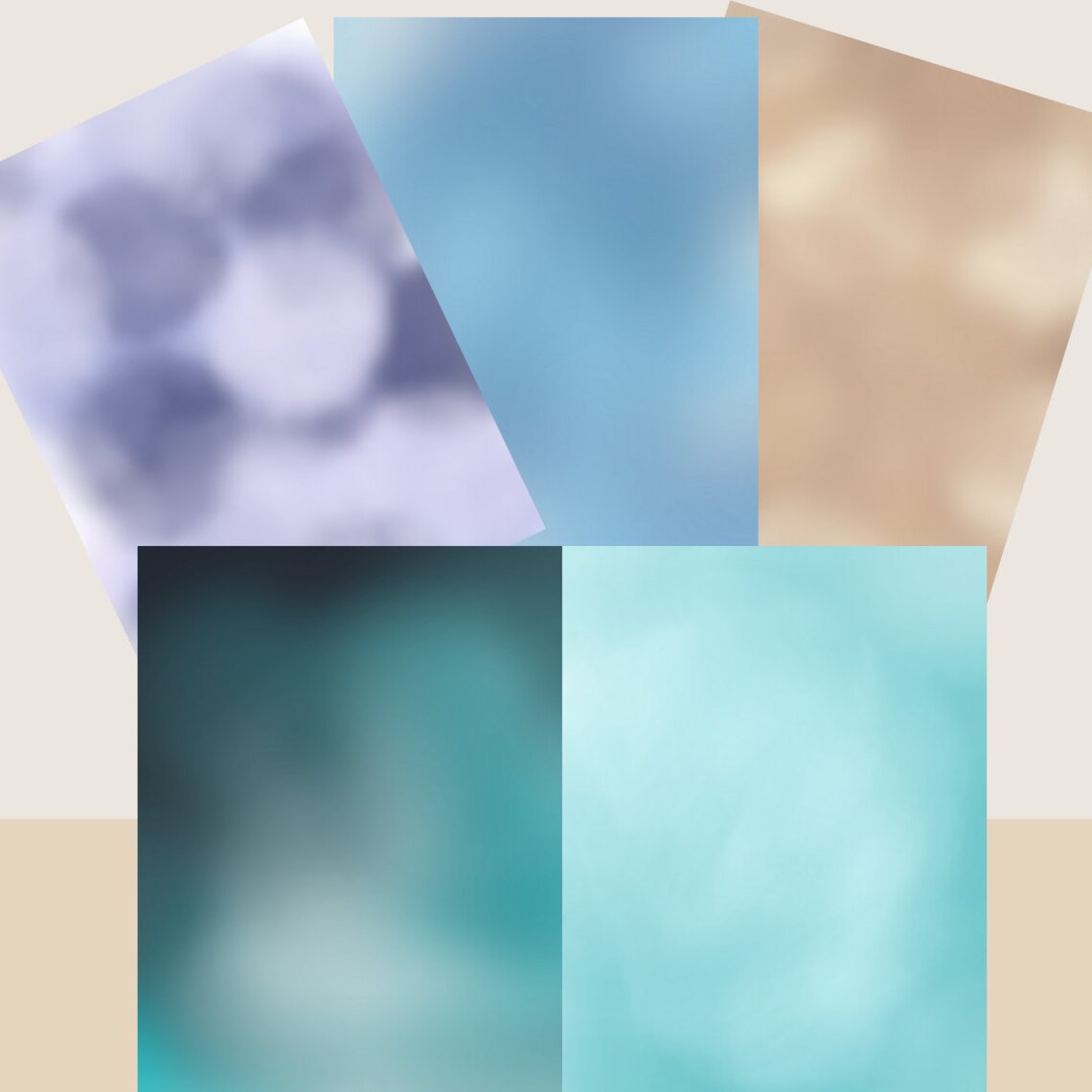 10 Multi-color Gradient Digital Paper Pack Great for Backgrounds ...