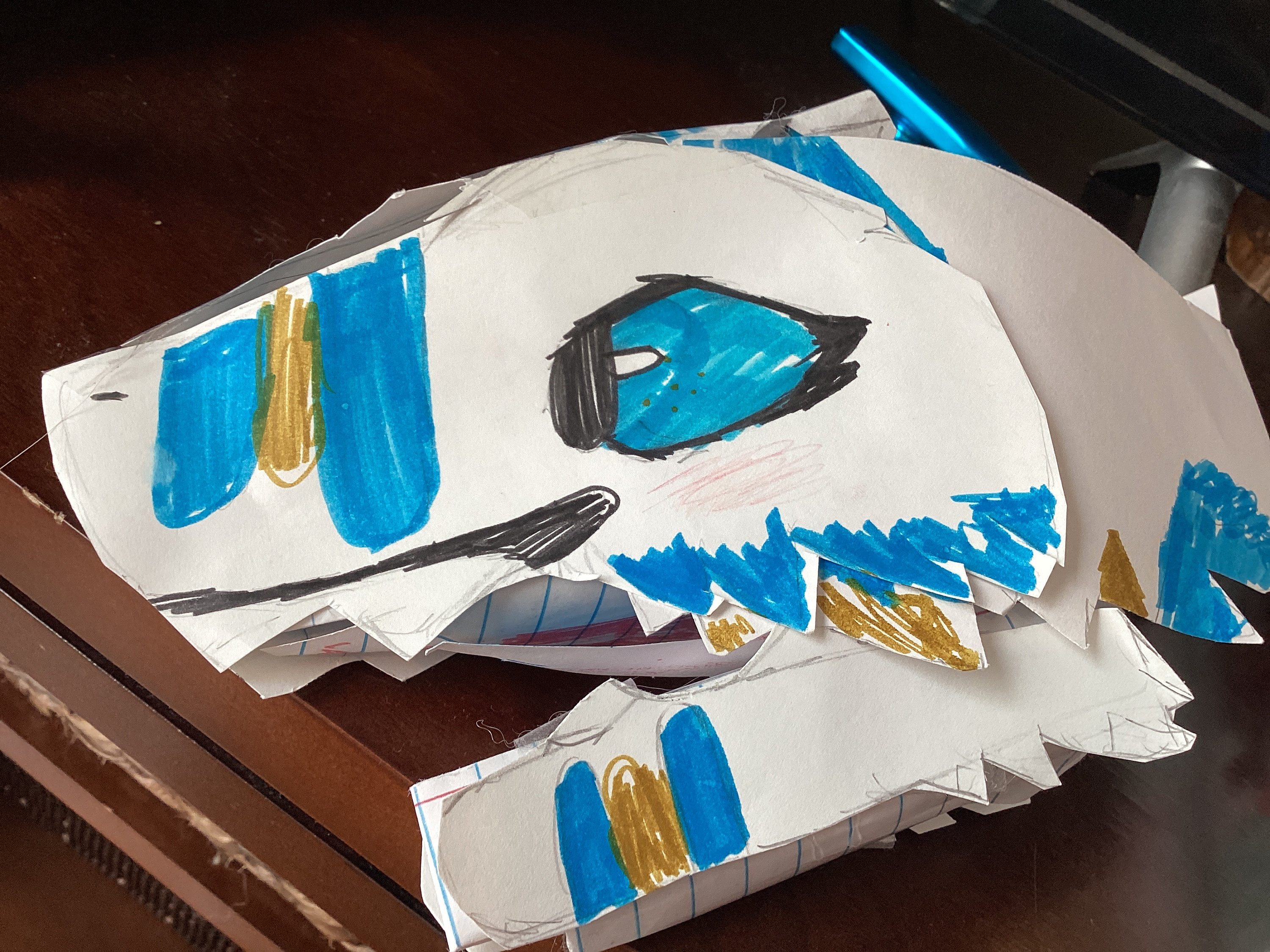 Paper Dragon Puppet Commission - Etsy