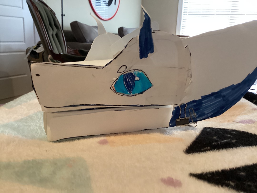 Paper Dragon Puppet Commission - Etsy