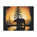 Bear Tree Silhouette With Roots With Evening Shades/ Nature/sunset ...