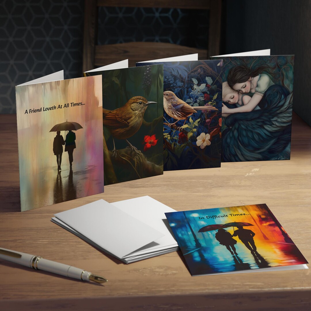 Greeting Cards Set, Bible Verse Inspirational Encouragement Cards ...
