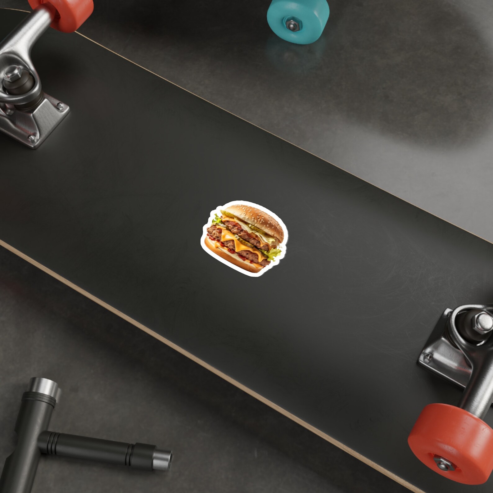 Cheeseburger Stickers, Waterproof Vinyl Foodie Decal for Car, Laptop ...
