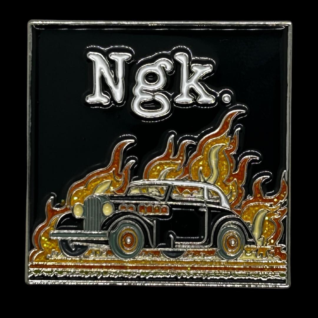 Infernal Ride Enamel Pin: Glitter Flame Car, Bookish Fandom - Etsy
