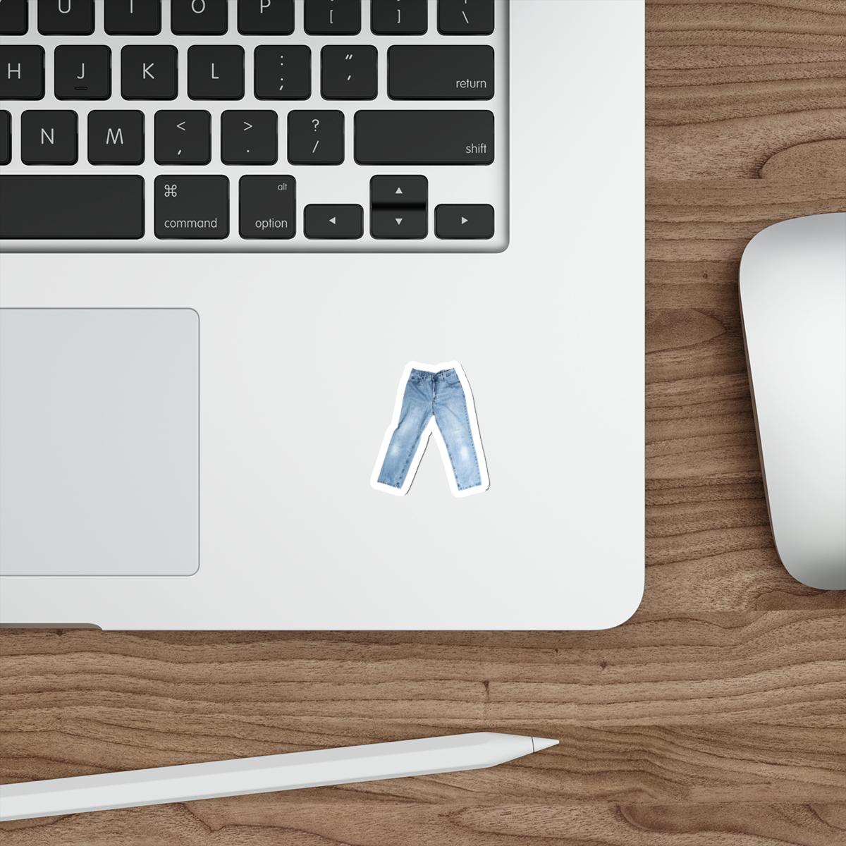 Light Wash Jeans Sticker | Die-cut Denim Pants Vinyl Sticker - Etsy