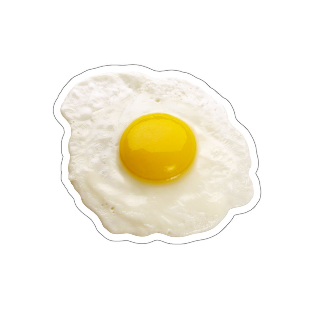 Fried Egg Stickers, Vinyl Decal for Laptop Phone Water Bottle, Food ...